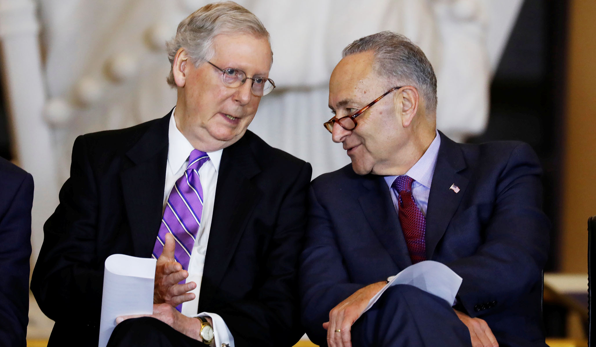 Chuck Schumer & Mitch McConnell -- Senate Leaders Agree on Possible End ...